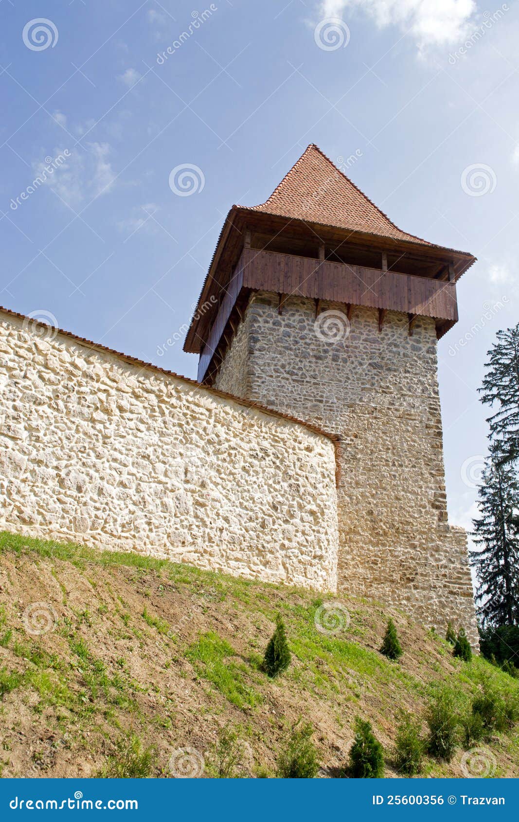 Medieval Fortress Tower stock photo. Image of fortification - 25600356