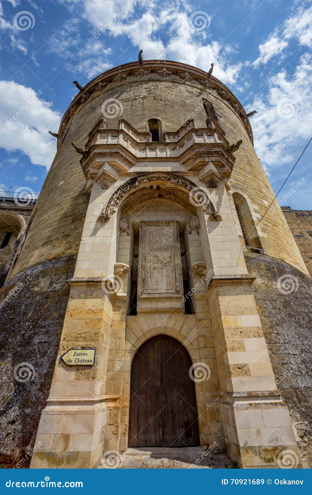 Medieval French tower stock image. Image of gate, castle - 70921689