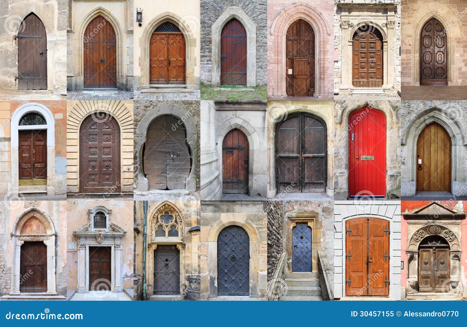 Medieval front doors stock image. Image of historical - 30457155