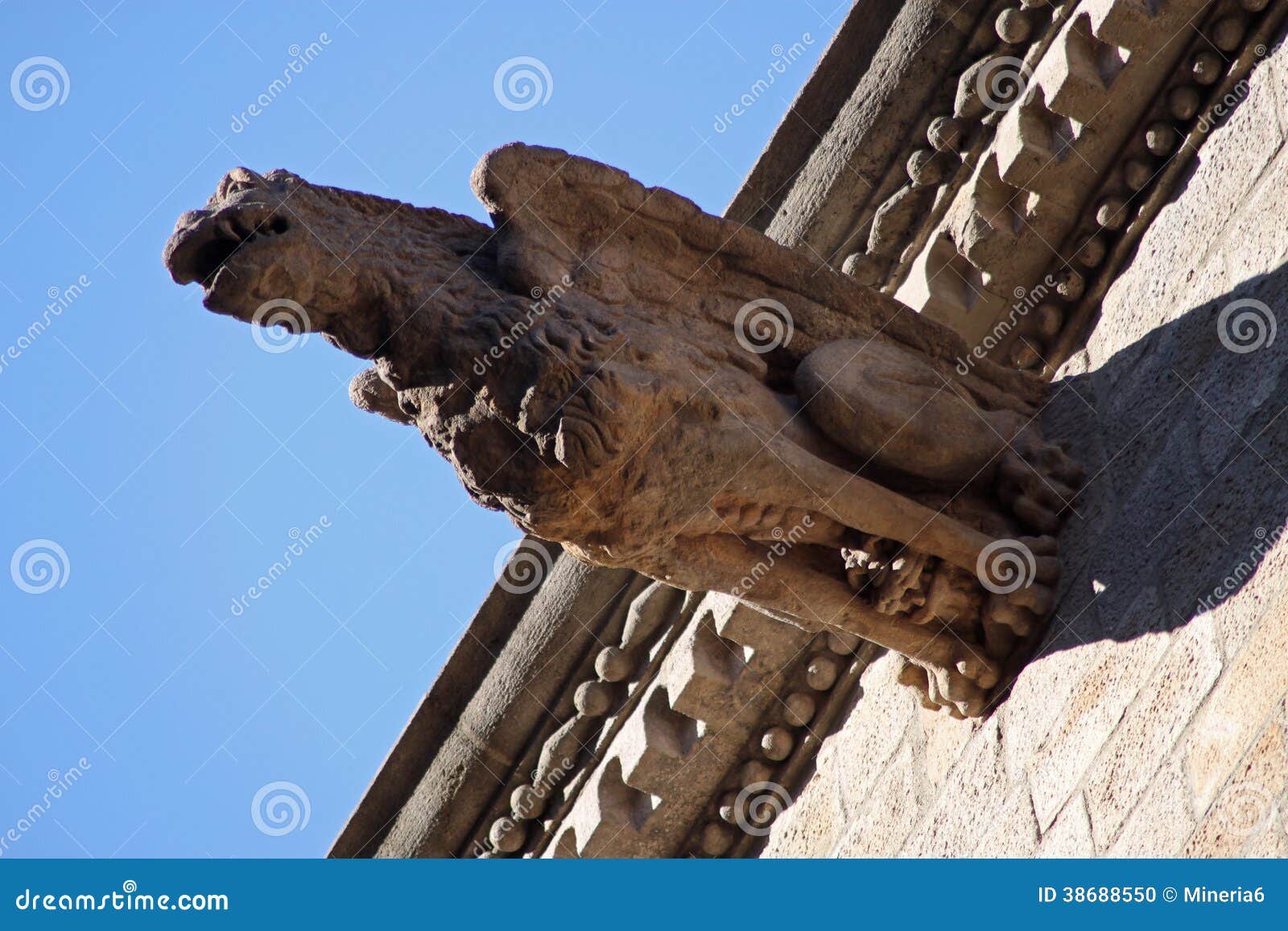 Medieval Gargoyle On A Stone Church Wall Royalty-Free Stock Photo ...