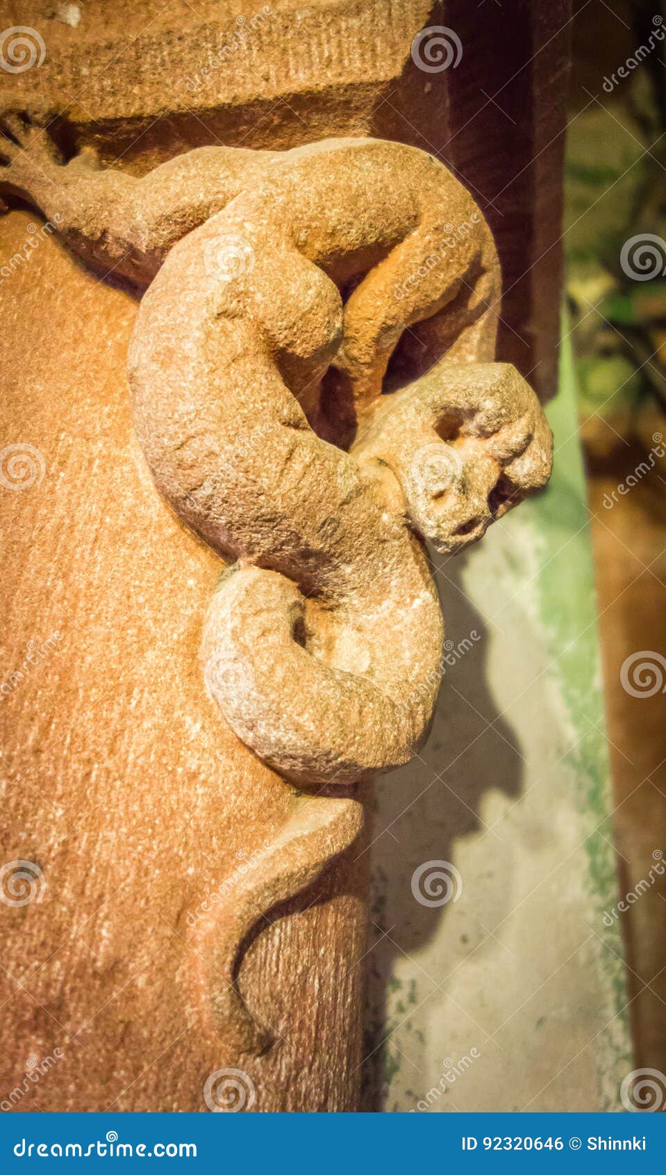 Medieval gargoyle lizard stock photo. Image of grotesque - 92320646