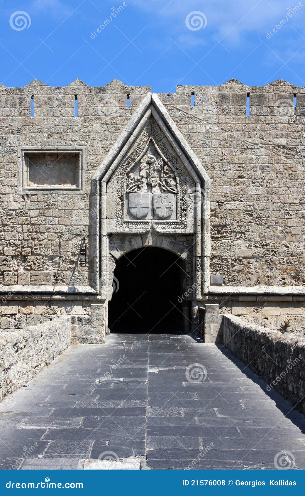 Medieval Gate stock photo. Image of agiou, rhodes, stone - 21576008