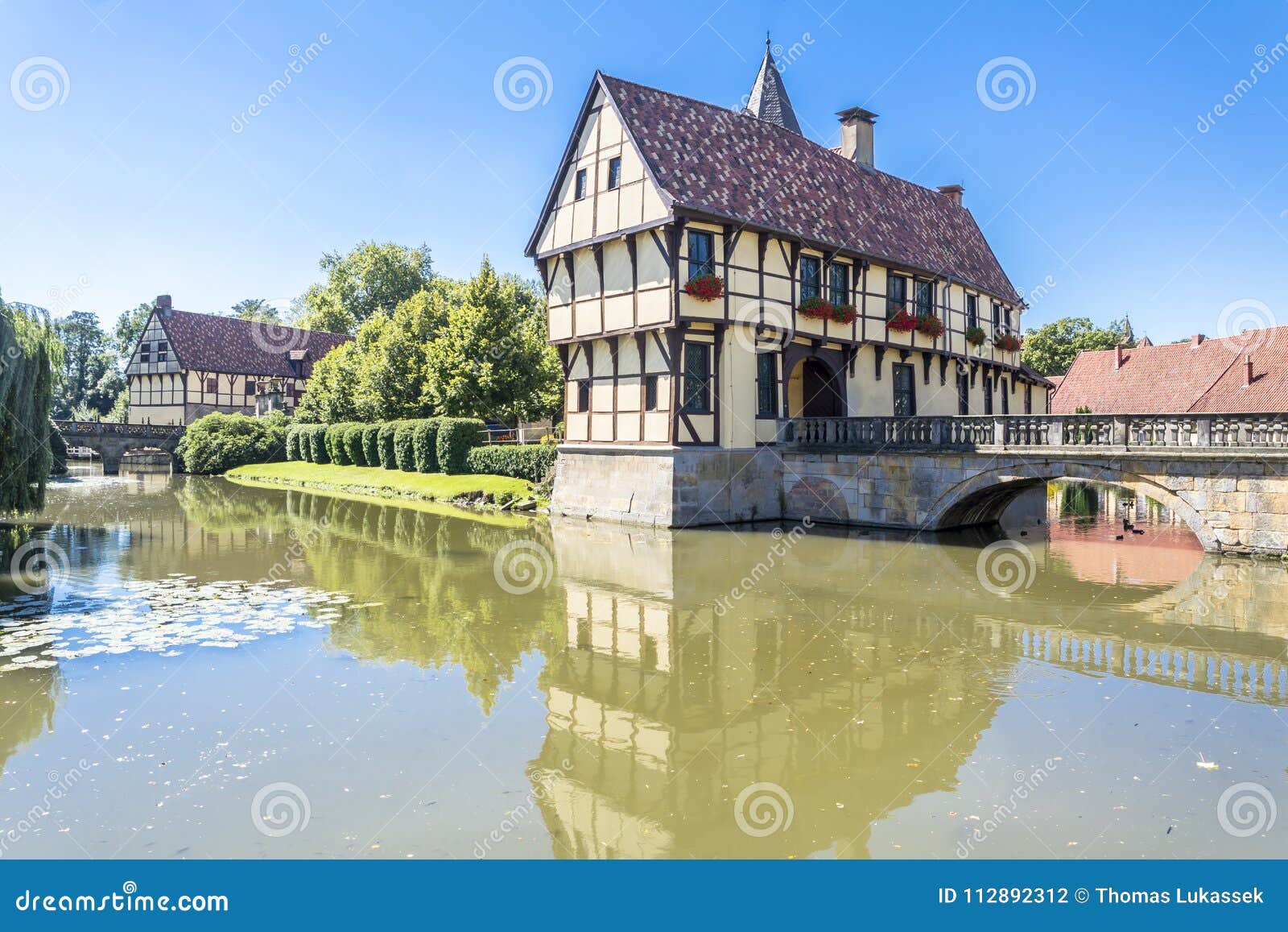 Medieval Gatehouse and Bridge of the Steinfurt Castle Stock Photo ...