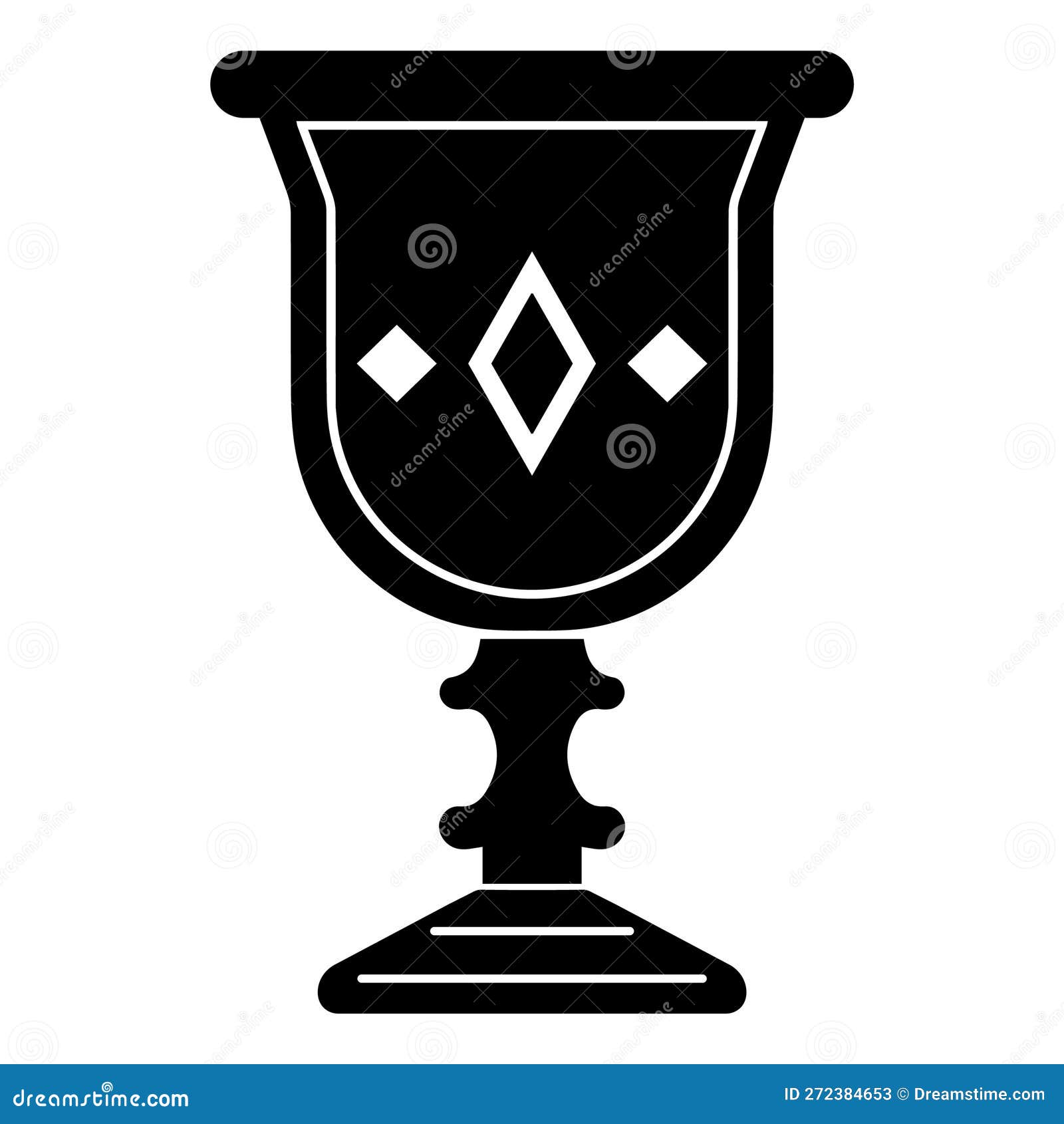 Medieval Goblet for Wine Black Icon. Stock Vector - Illustration of ...