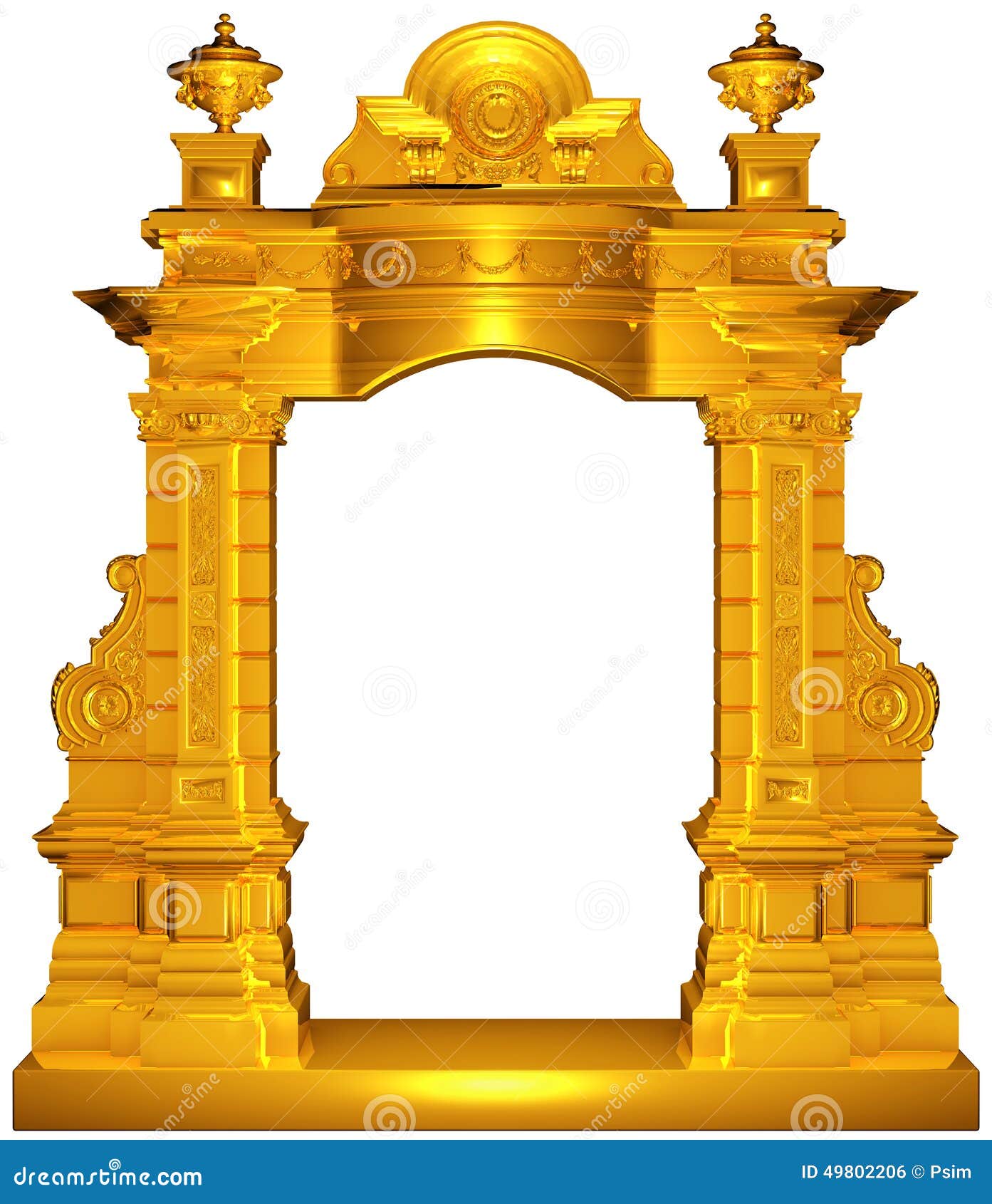 Medieval gold frame stock illustration. Illustration of design - 49802206