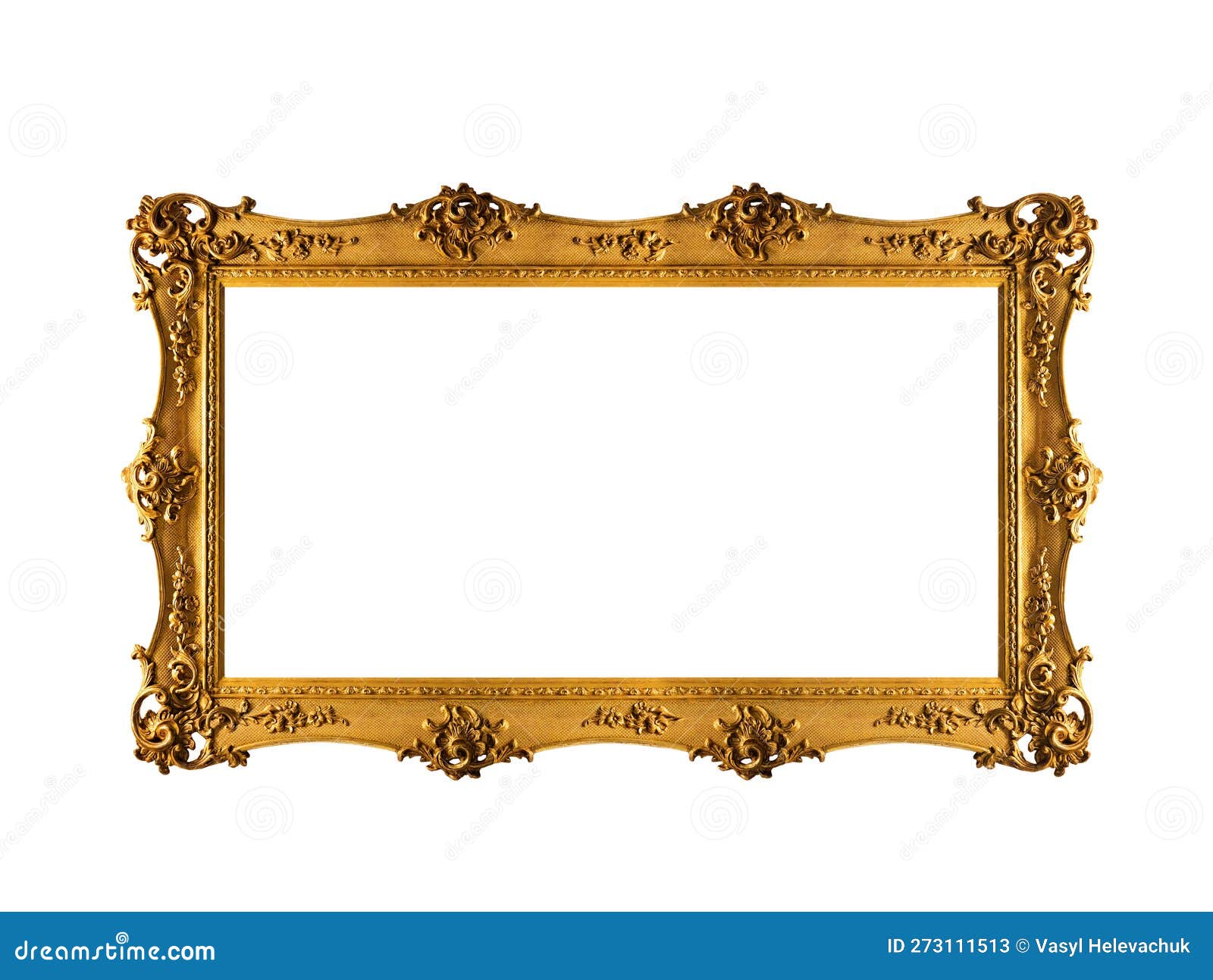 Medieval Golden Frame Isolated On White Stock Photography ...
