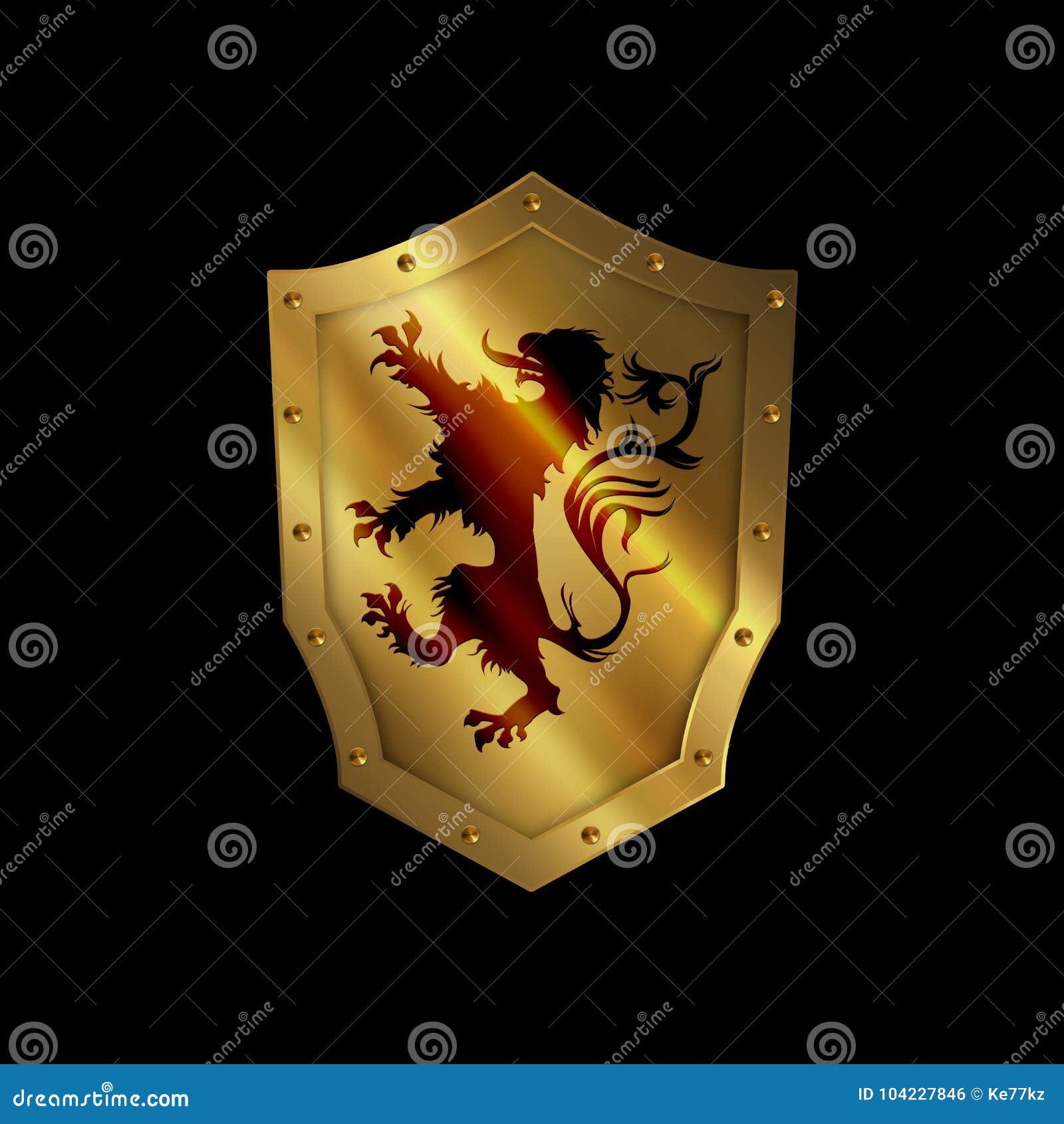 Medieval Lion Shield