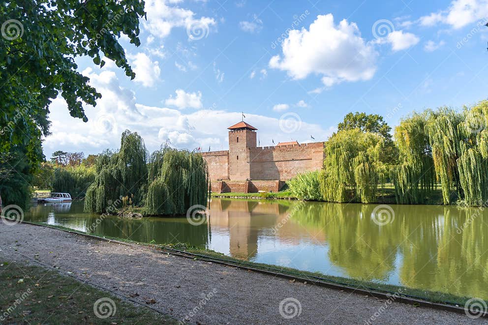 The Medieval Gyula Castle and Bastion Stock Photo - Image of tree ...