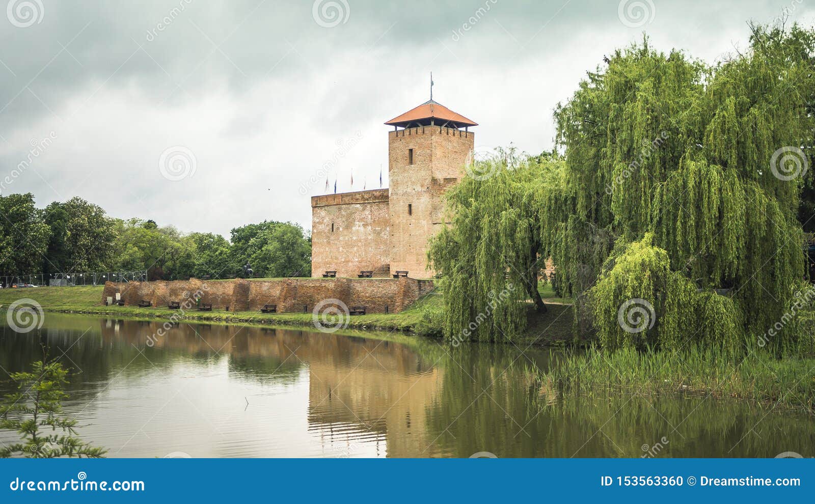 The Medieval Gyula Castle and Bastion Stock Photo - Image of hungarian ...