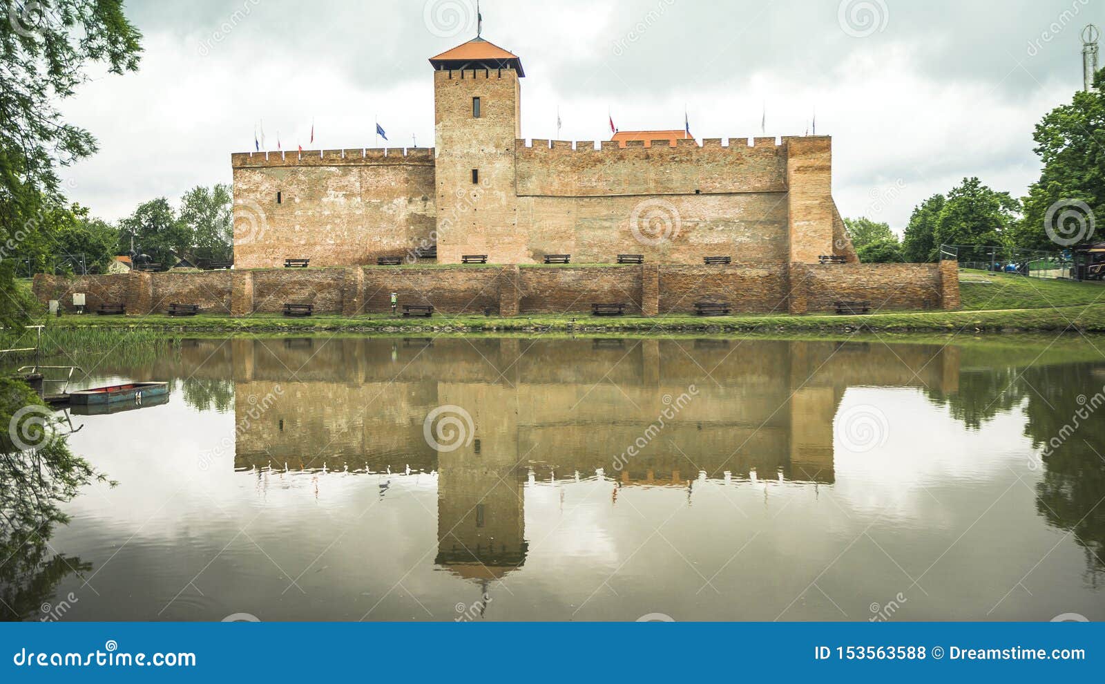 The Medieval Gyula Castle and Bastion Stock Photo - Image of european ...
