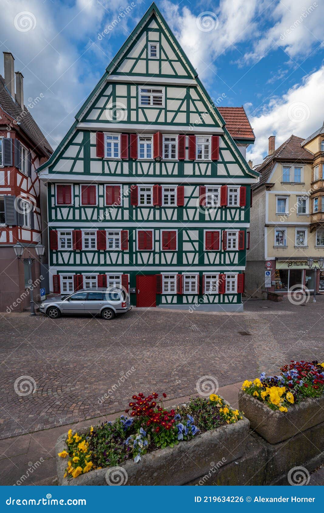 Medieval Half Timber House in Old Town Stock Photo - Image of ...