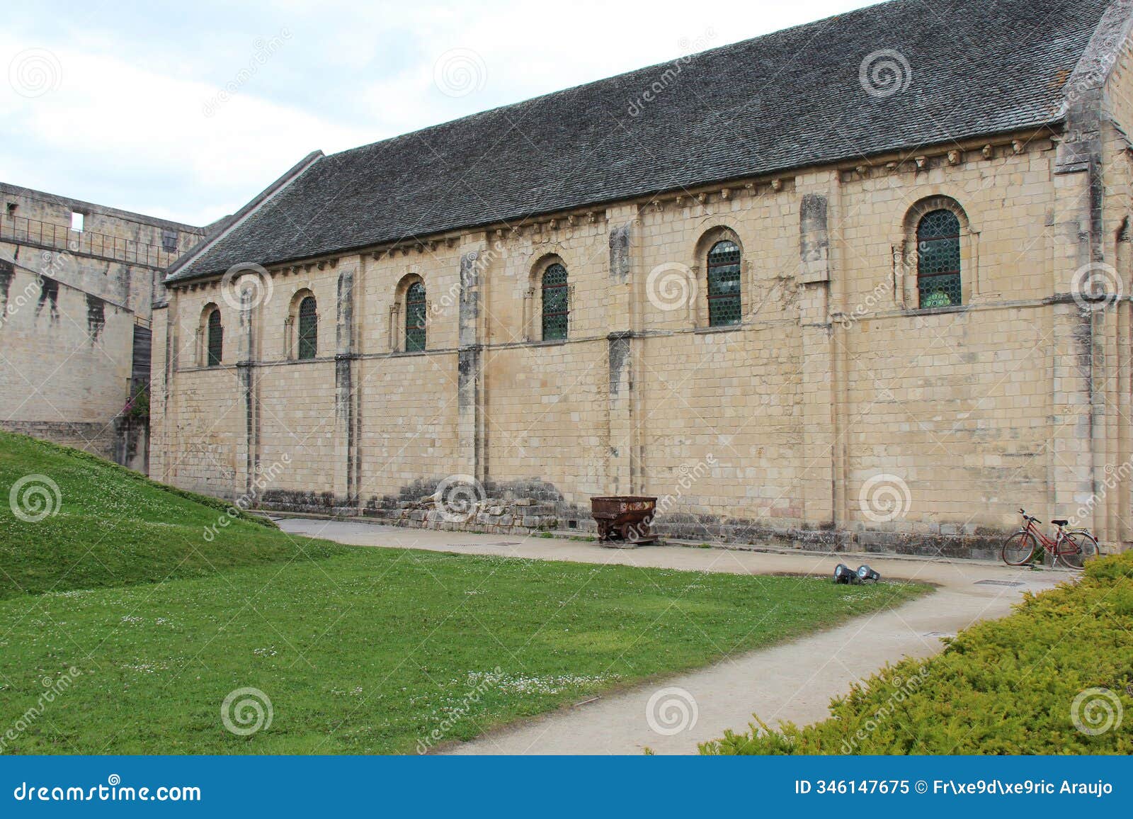 Medieval Hall at the Castle of Caen in Normandy - France Stock Image ...
