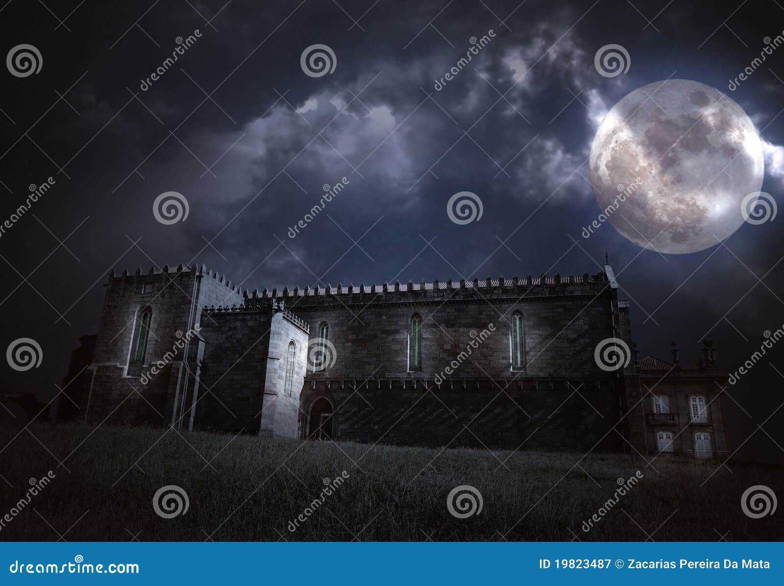 Medieval halloween scenery stock image. Image of black - 19823487