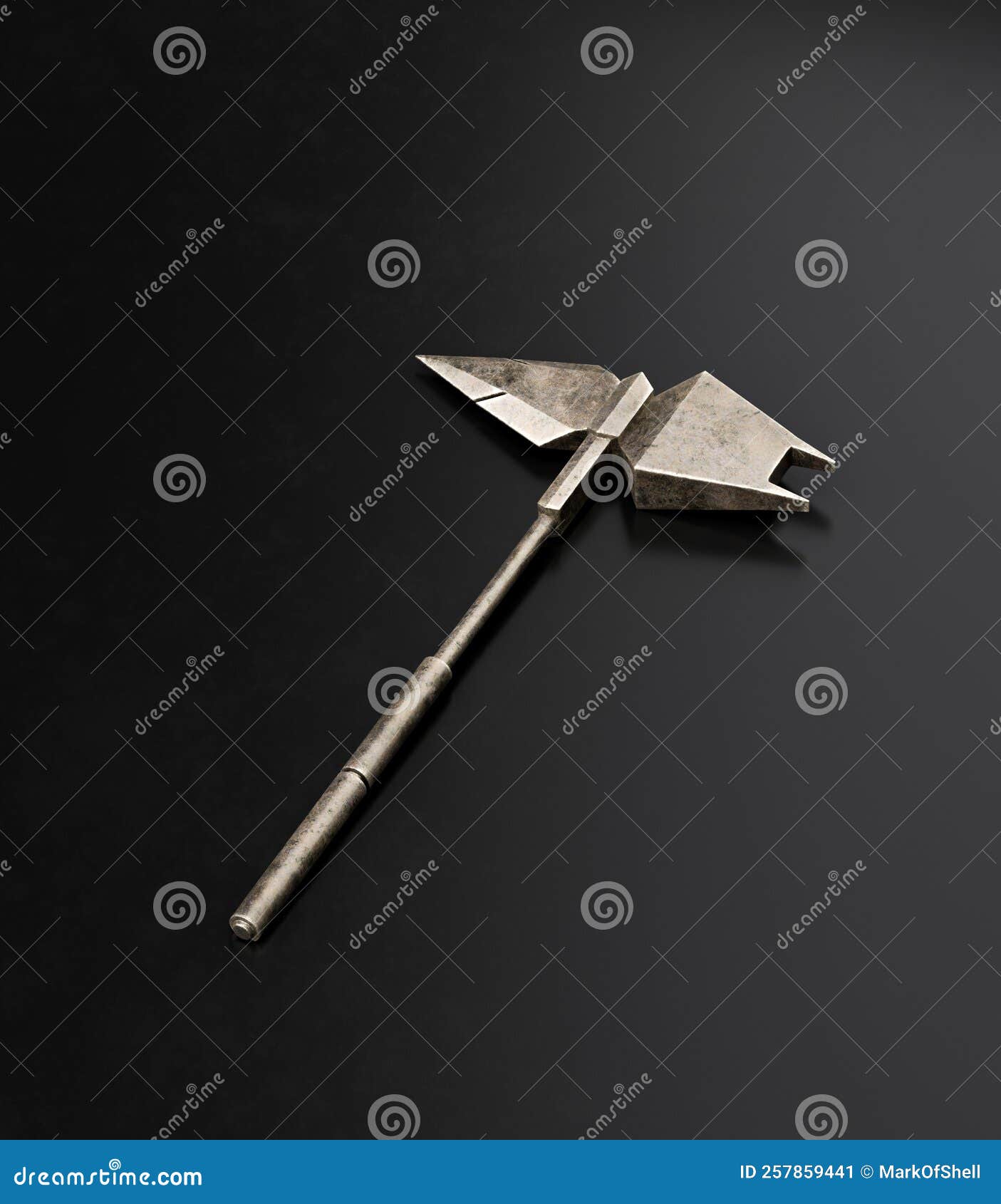 A Medieval Hammer on the Ground, Isolated Single Ancient Tool, 3d ...