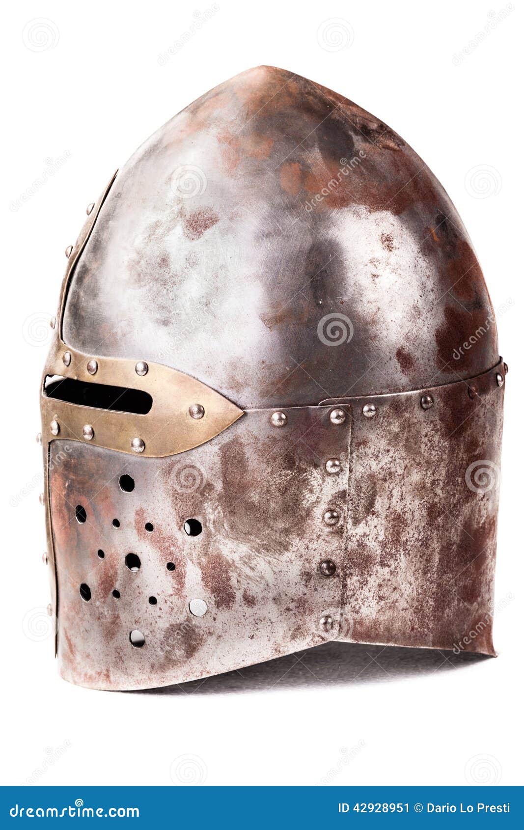 Old Medieval Helmet Of A Soldier Of The King Royalty-Free Stock Photo ...