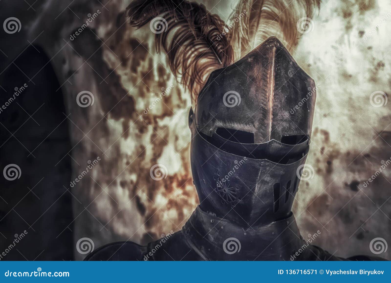 Medieval helmet of knight stock image. Image of protection - 136716571