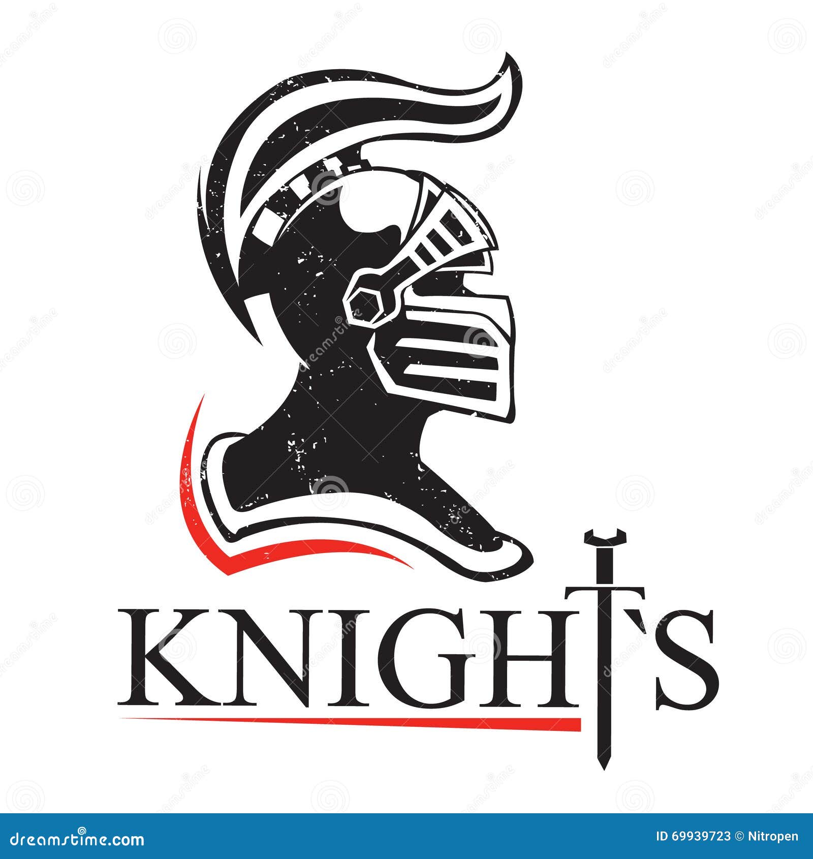 Medieval helmet logo stock vector. Illustration of protection - 69939723