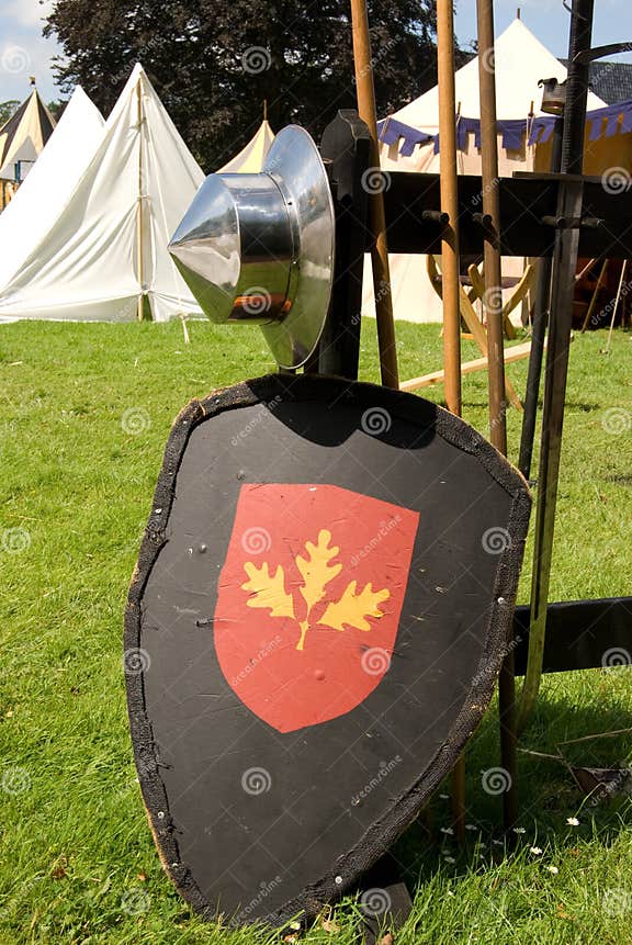 Medieval Helmet and Shield stock photo. Image of history - 2985012