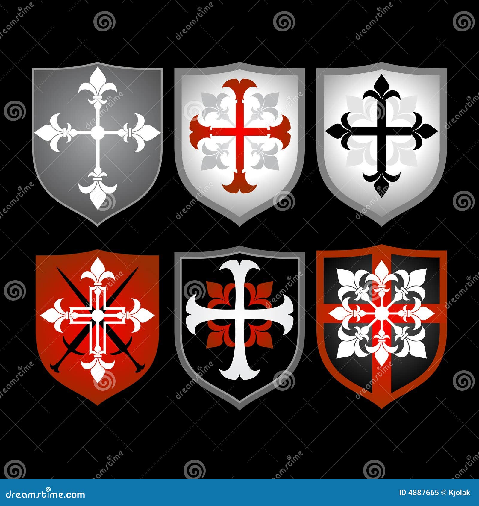 Medieval heraldic shields stock vector. Illustration of accent - 4887665 Medieval heraldic shields stock vector. Illustration of accent - 4887665