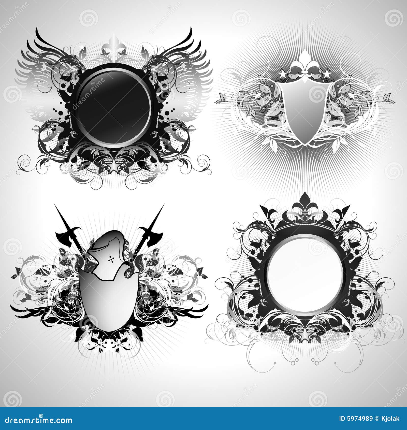 Medieval heraldic shields stock vector. Illustration of icon - 5974989 Medieval heraldic shields stock vector. Illustration of icon - 5974989