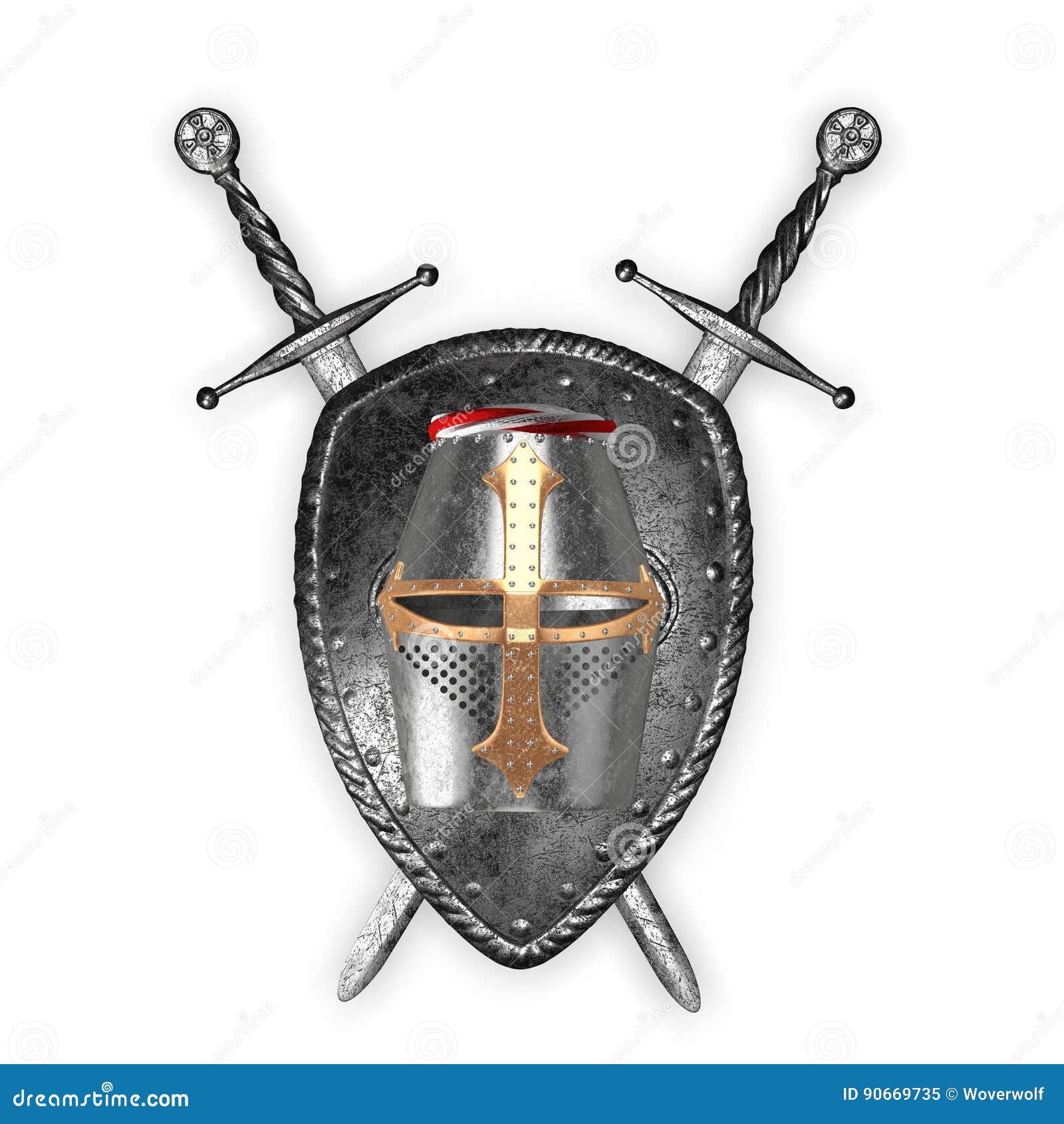 Medieval heraldic sign stock illustration. Illustration of clipping ...