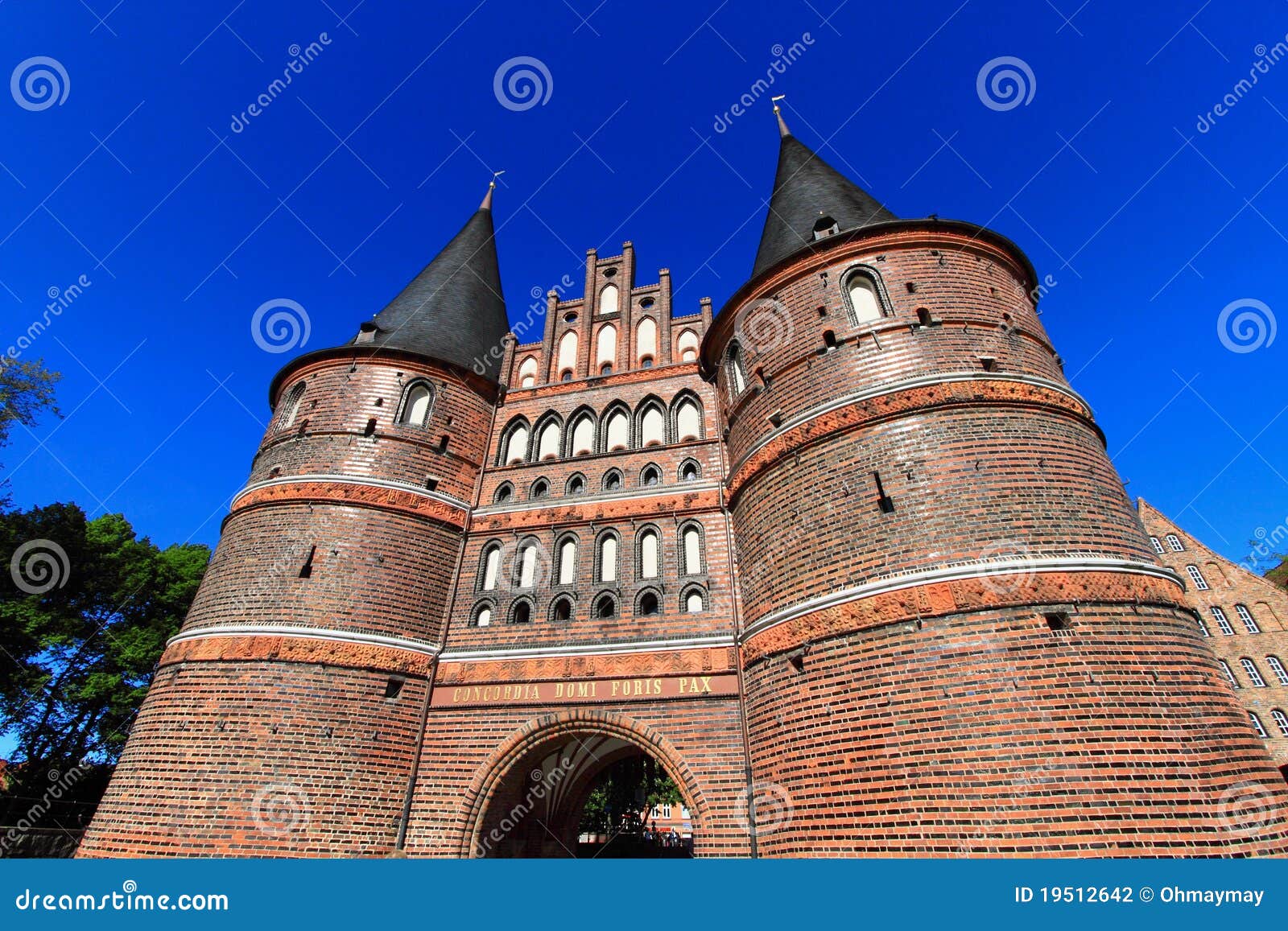 Holstentor Gate And Salzspeicher In Lubeck, Germany Royalty-Free Stock ...
