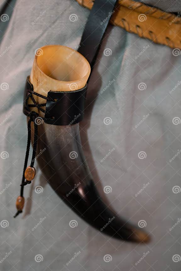 Medieval horn stock image. Image of ages, warrior, medieval - 143845467