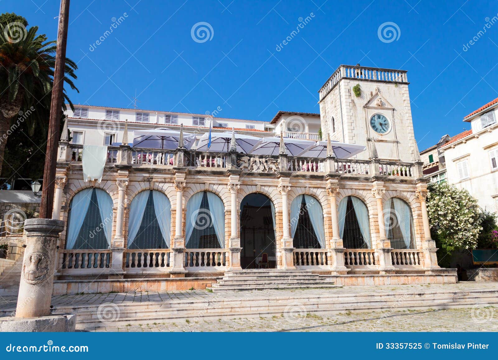 Medieval hotel in Croatia stock image. Image of europe - 33357525