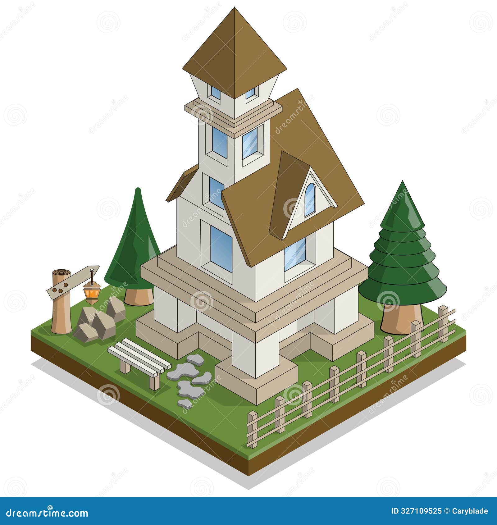 The medieval house. stock vector. Illustration of graphic - 327109525
