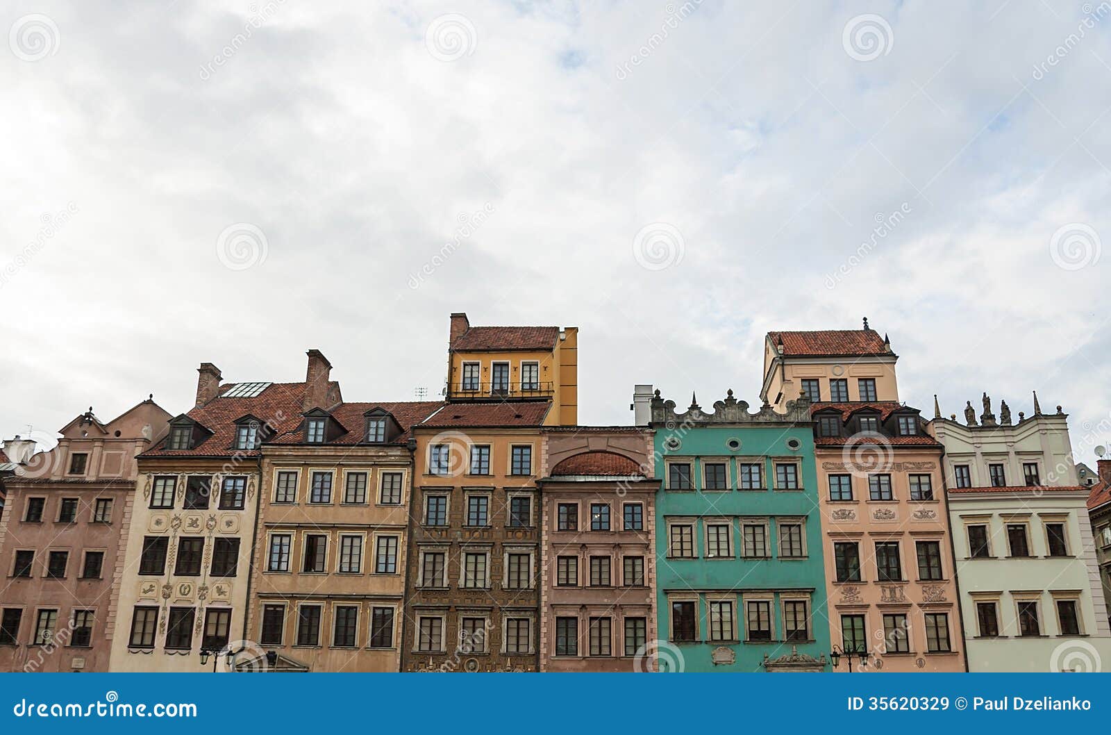 Medieval House Typical Architecture of Warsaw Stock Image - Image of ...