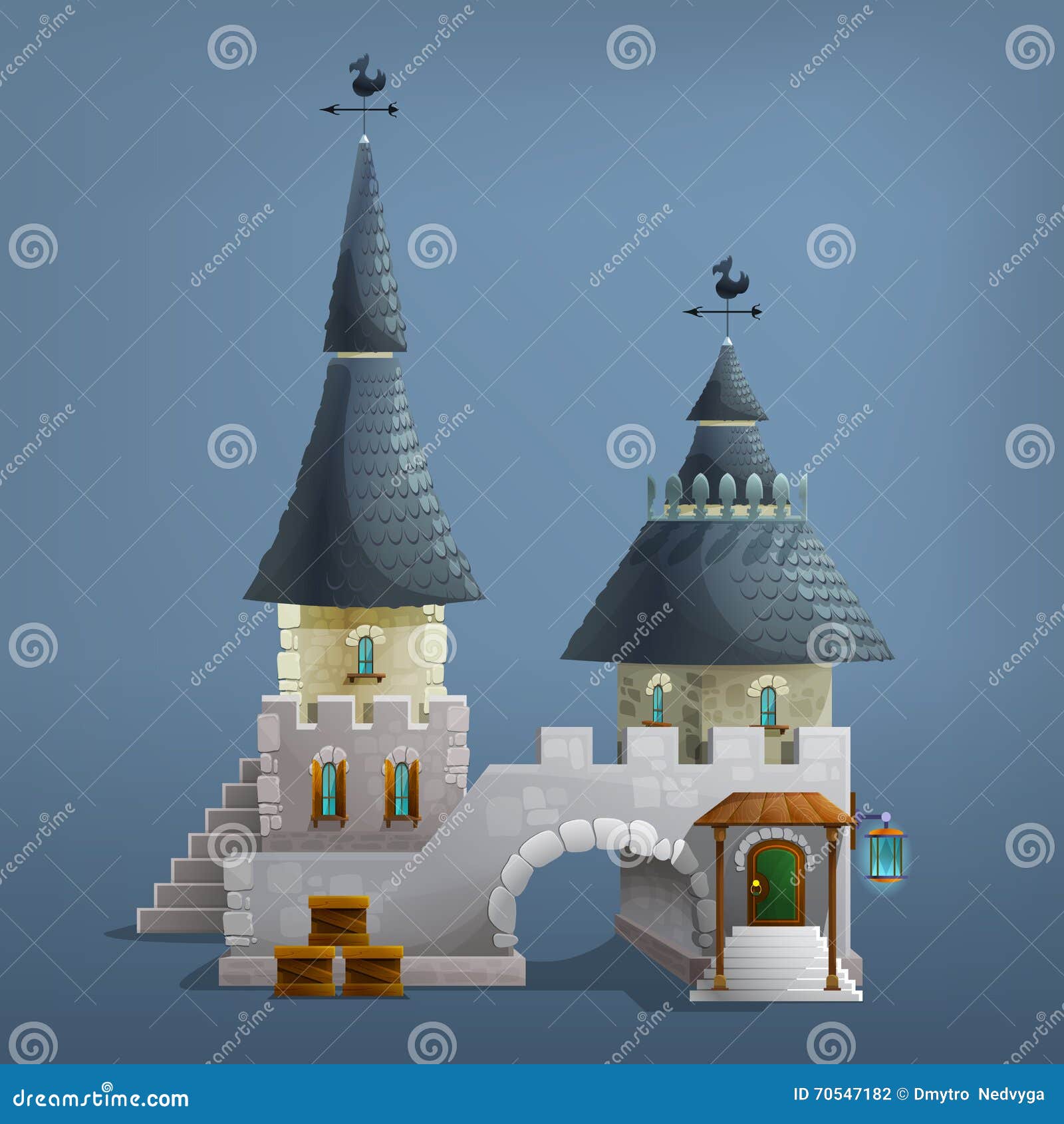 Medieval House. Vector Illustration. Stock Vector - Illustration of ...