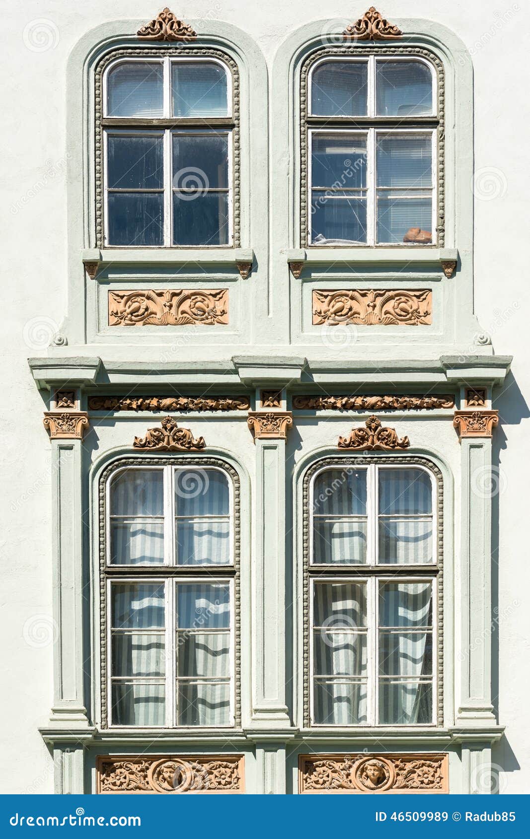 Medieval House Windows stock image. Image of background - 46509989