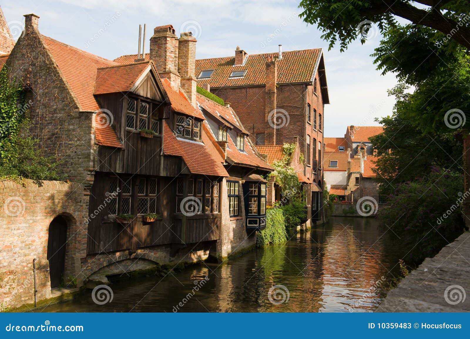 Medieval houses stock image. Image of belgium, summer - 10359483