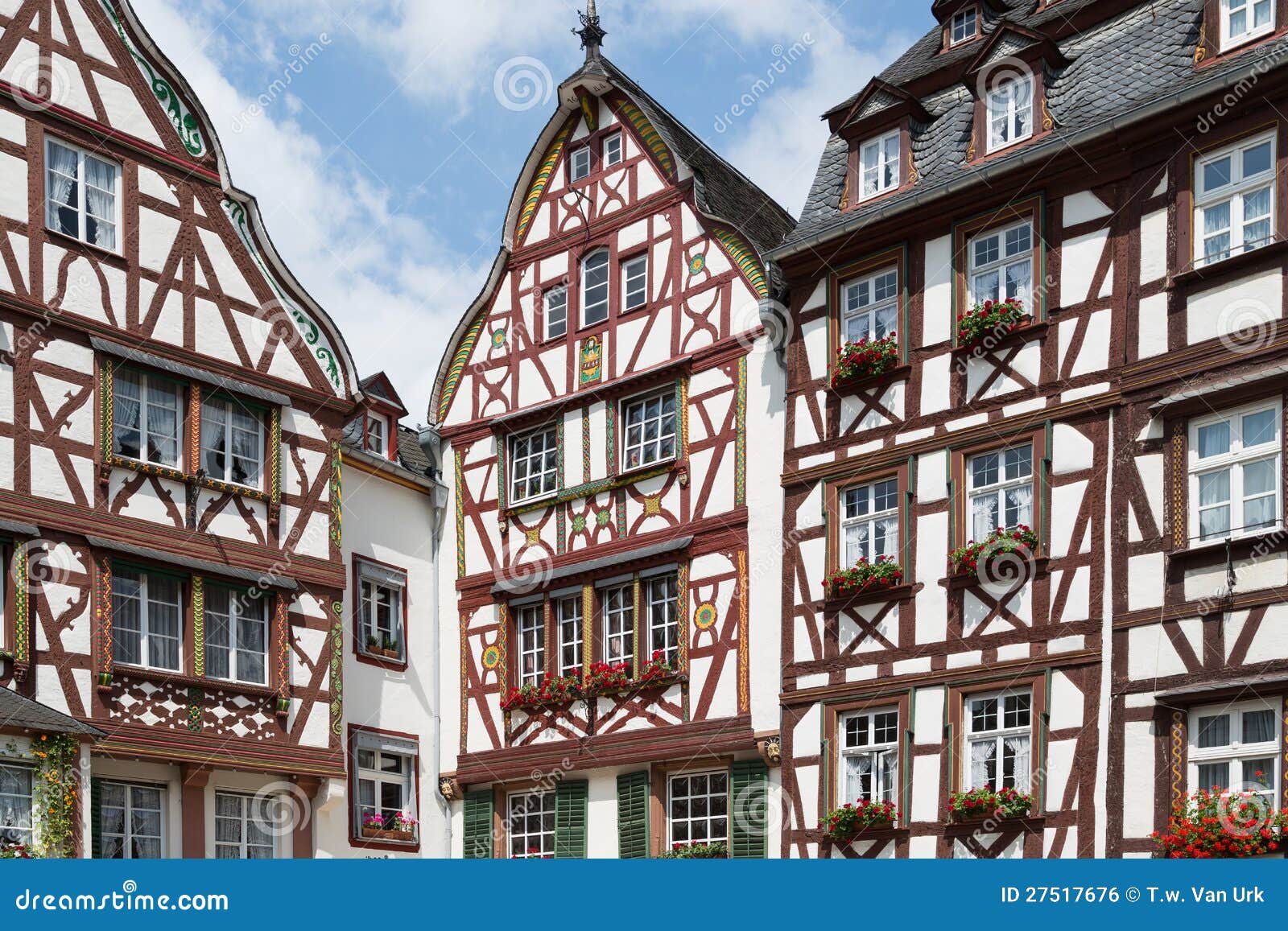 Medieval Houses in Bernkastel, Germany Stock Photo - Image of ...