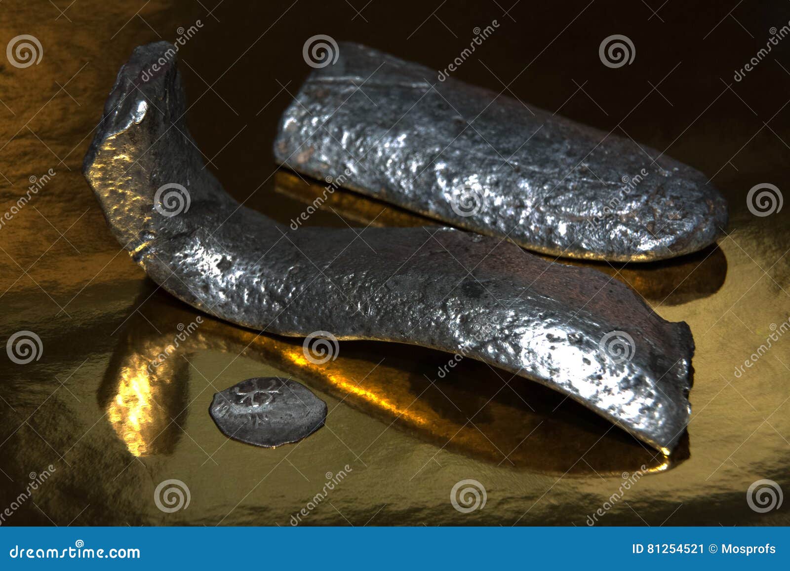Medieval ingots of silver stock image. Image of medieval - 81254521
