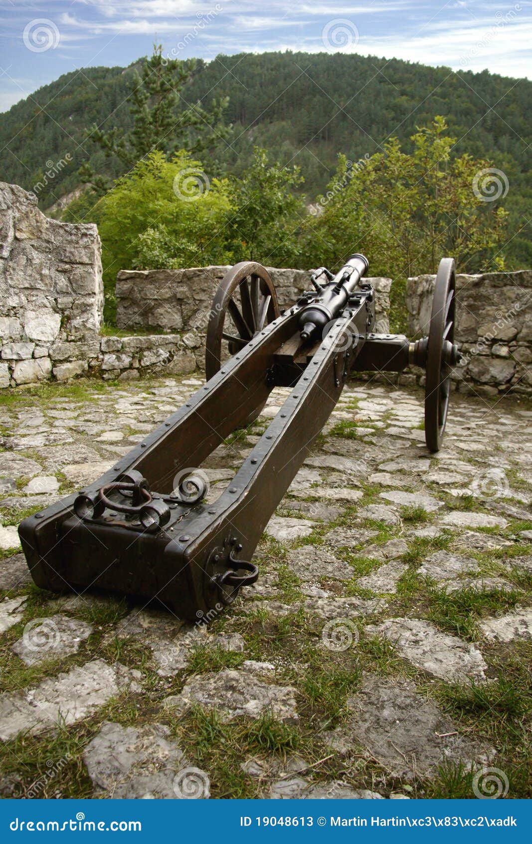 Medieval Iron Cannon in Castle Stock Image - Image of army, slavic ...