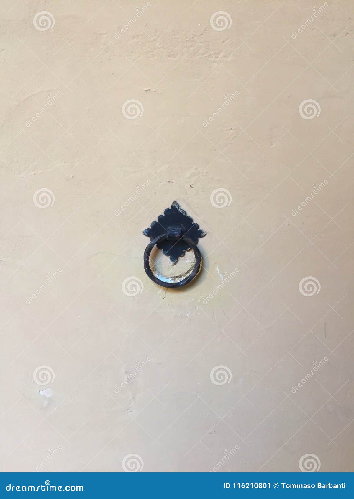 Medieval Iron Handle on the Wall of the Castle Stock Image - Image of ...