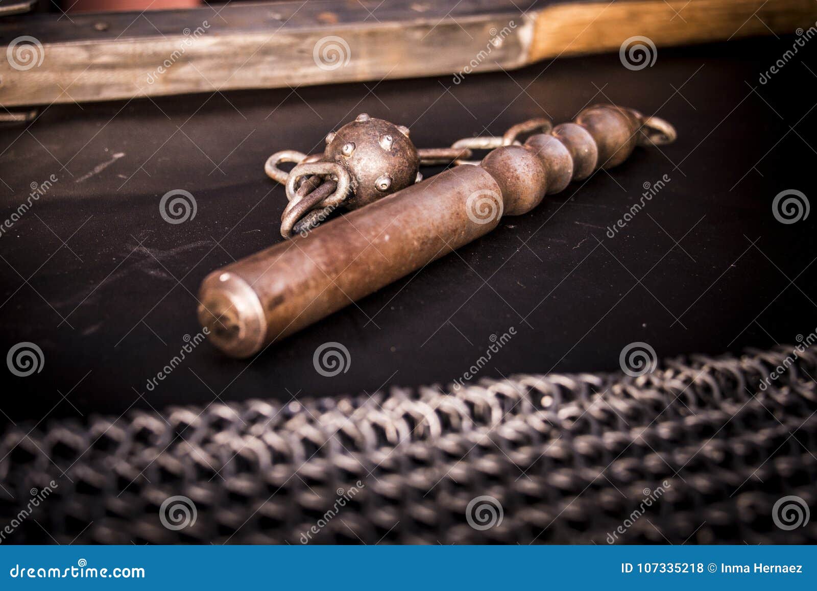 Medieval Iron Mace with Spikes. Stock Photo - Image of wood, helmets ... Medieval Iron Mace with Spikes. Stock Photo - Image of wood, helmets ...