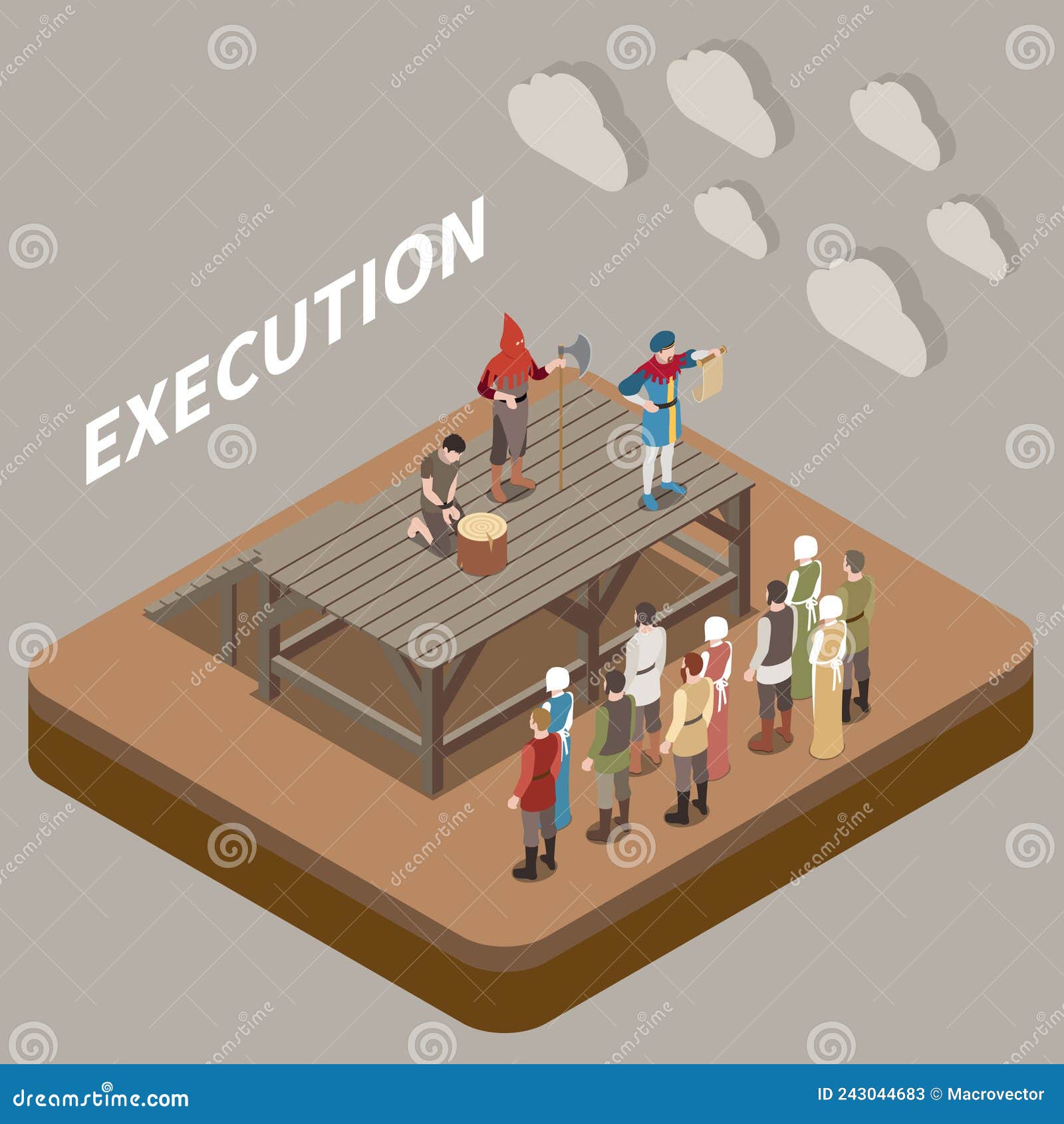 Medieval Isometric Characters. Knight Dragon Man Royal Ancient Priest ...