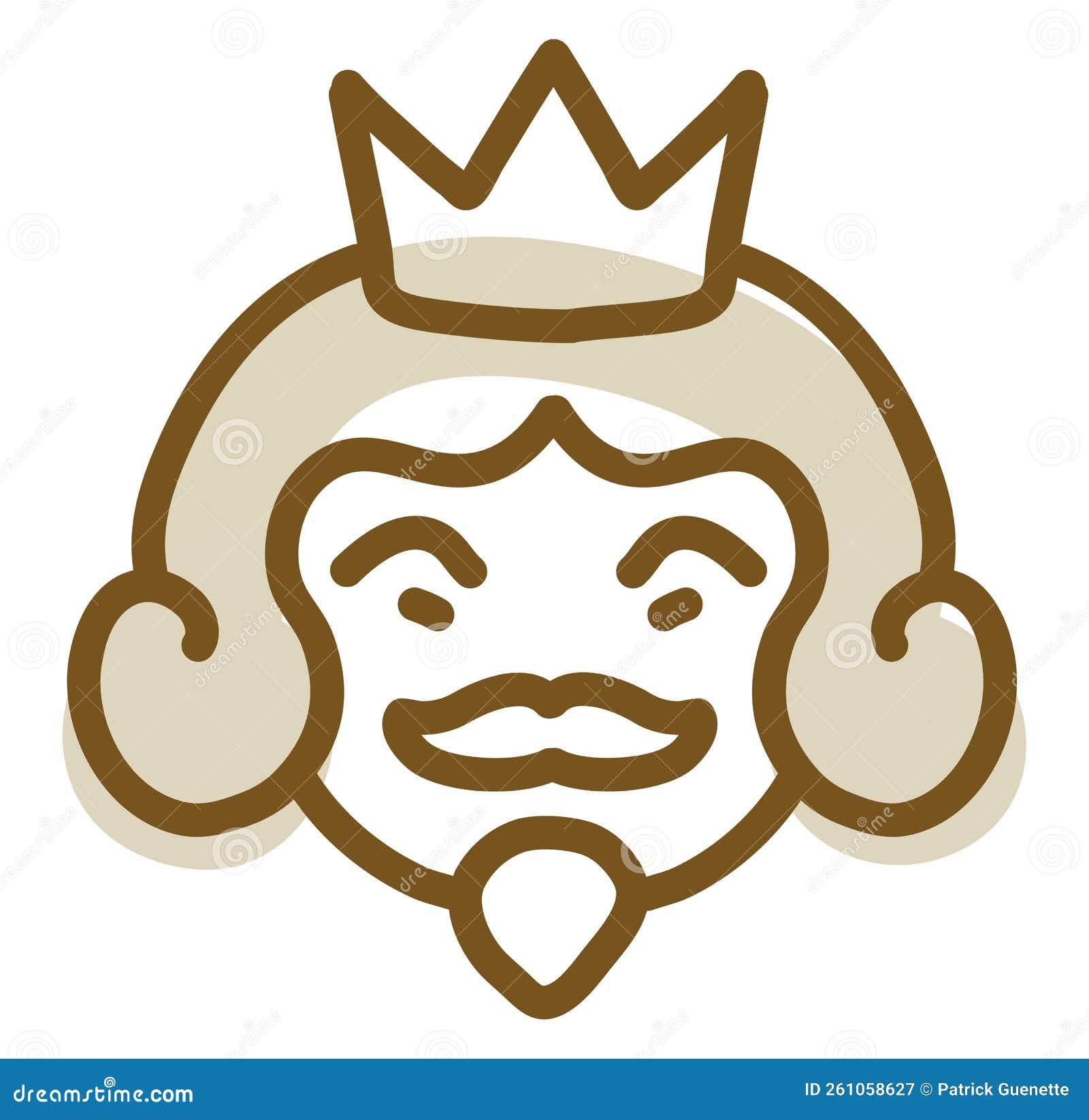 Medieval king, icon stock vector. Illustration of luxury - 261058627