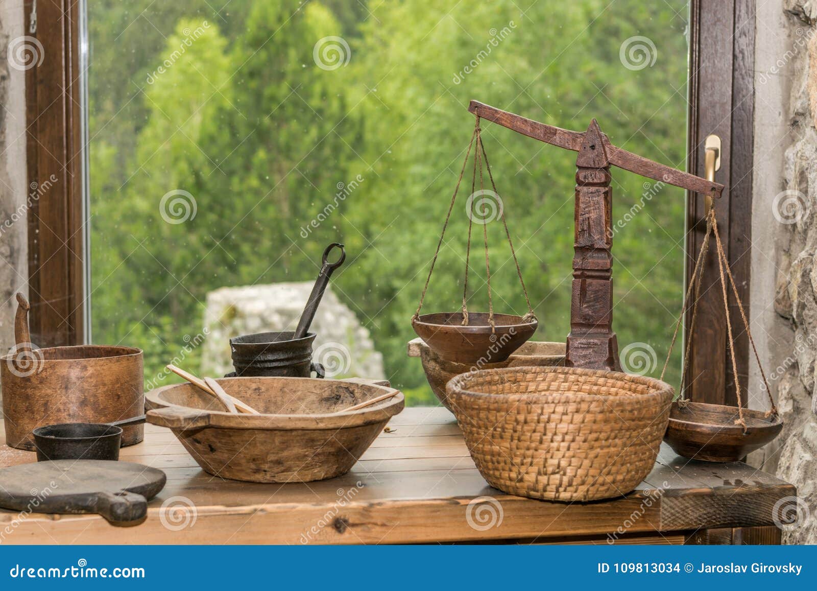 Medieval kitchen stock photo. Image of stairs, stairway - 109813034