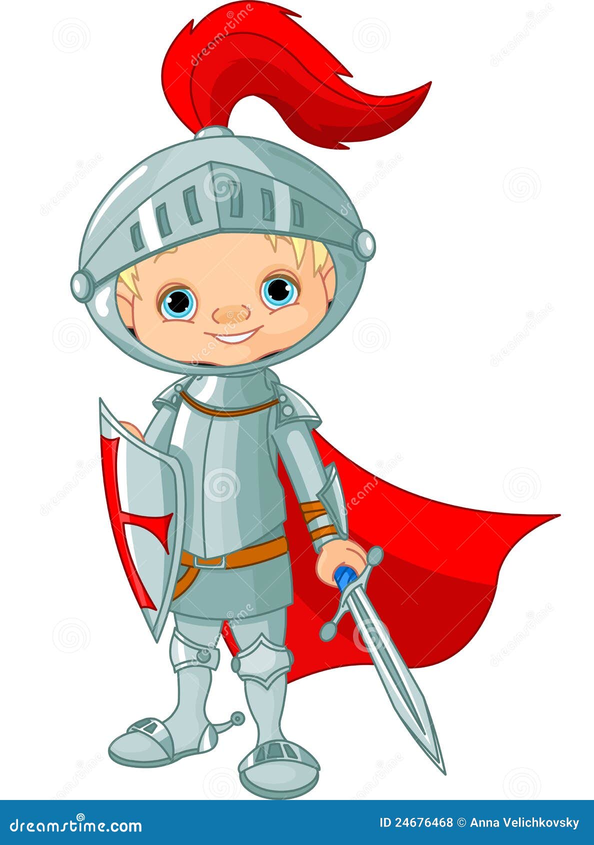 Medieval knight stock vector. Illustration of romantic - 24676468