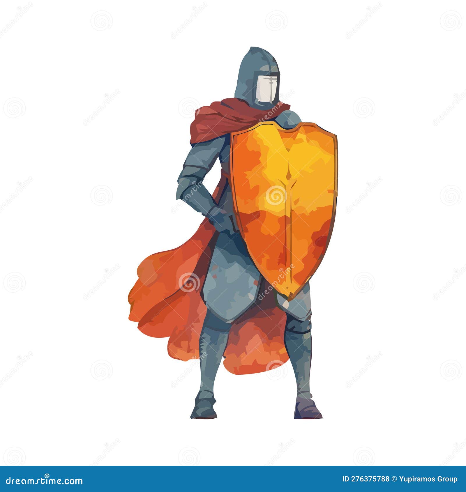 Medieval knight in armor stock vector. Illustration of battle - 276375788