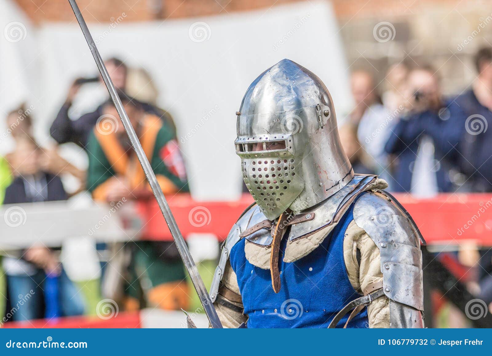 A Medieval Knight Swordfighting Editorial Photography - Image of ...
