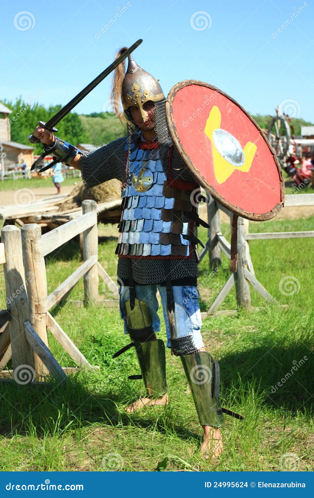 Medieval Knight in Full Armor Stock Photo - Image of strong, armor ...