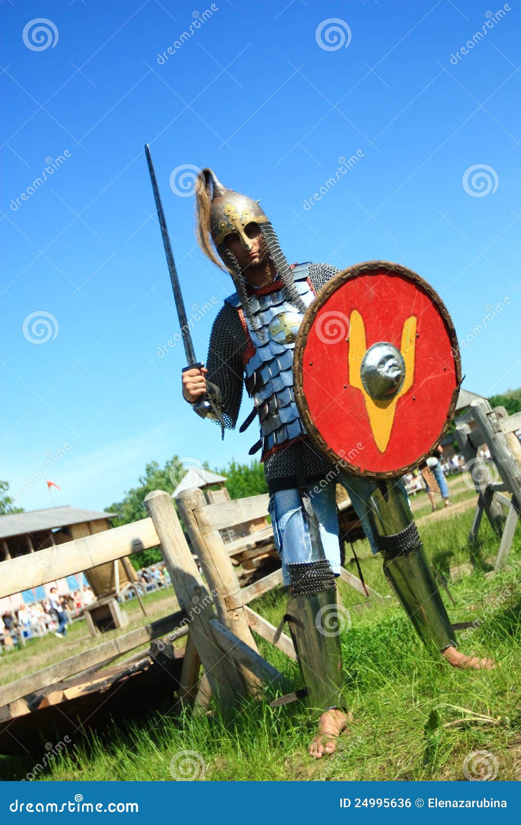 Medieval Knight in Full Armor Stock Photo - Image of slavic, strong ...