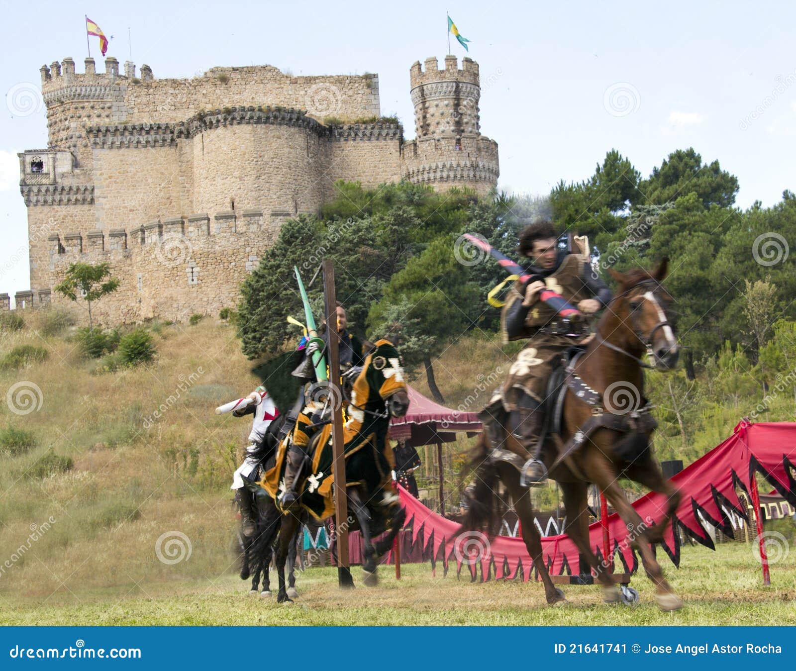Medieval Knight on His Horse Galloping Editorial Photo - Image of ...