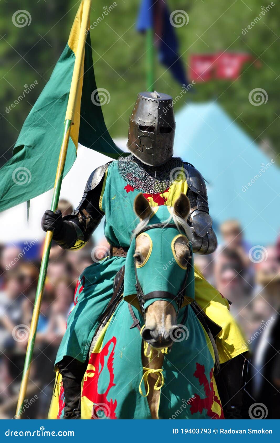 Medieval Knight on Horseback Stock Image - Image of face, gallop: 19403793