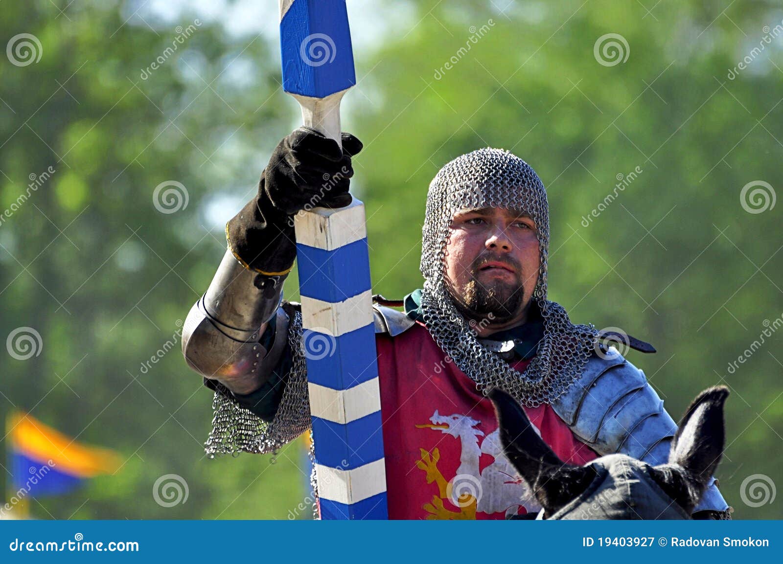 Medieval Knight on Horseback Stock Image - Image of historic, heavy ...