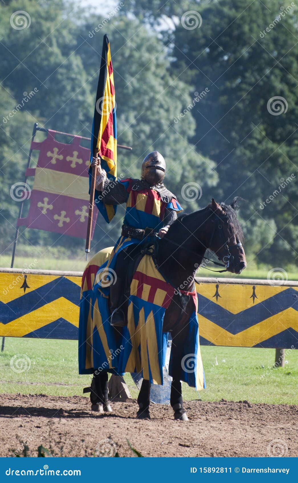 Medieval Knight on Horseback at Warwick Castle Stock Image - Image of ...